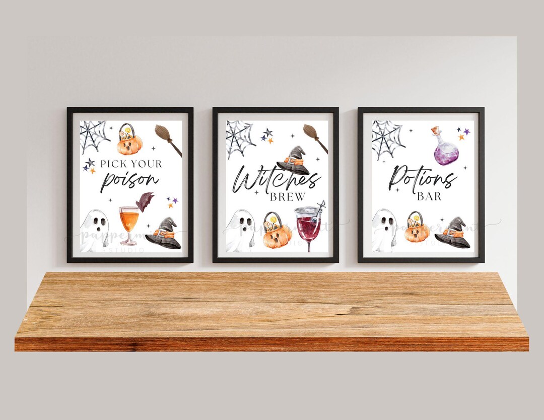 Potions Bar Sign Halloween Party Decor | Halloween Birthday | Potions ...