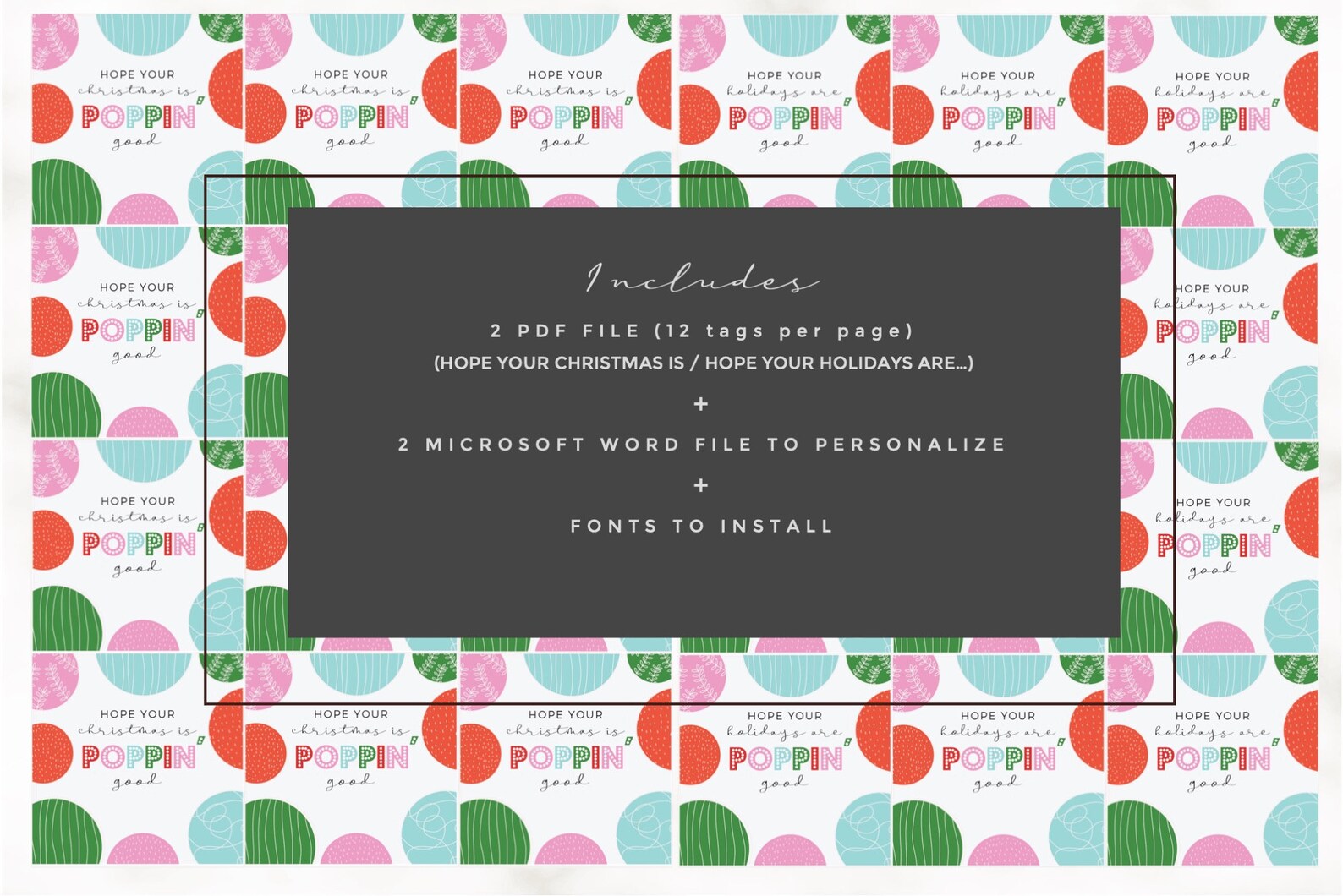 Christmas Pop It Gift Tags Personalized Pop It Tag Christmas - Etsy