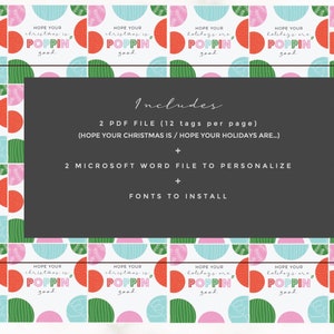 Christmas Pop It Gift Tags, Personalized Pop It Tag, Christmas Teacher ...