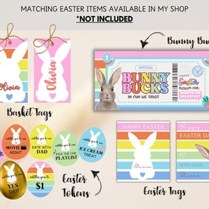BUNNY BUCKS Printable for Baskets | Kids Easter Egg Stuffers | Bunny ...