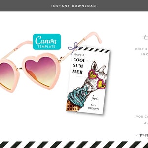 Editable End of School Year Tags,have a Cool Summer Popsicle Ice Pop ...