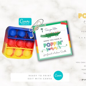 Summer Tags End of Year, Pop It Gift Tags, Pop-it Gift Labels, Teacher ...