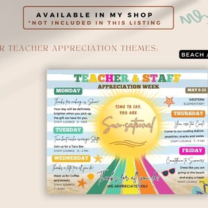 Glow Theme Teacher Appreciation Week Flyer: Neon Itinerary (CANVA ...