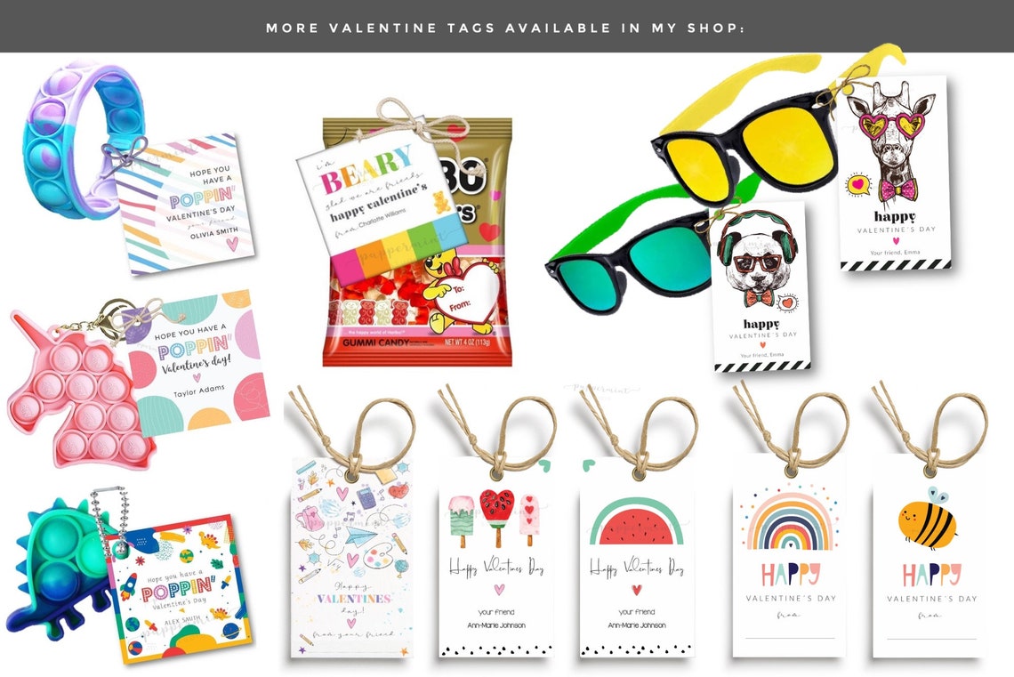 Pop It Gift Tags Birthday Pop It Tag Teacher School Gifts - Etsy