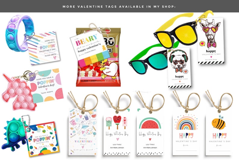 Pop It Gift Tags Birthday Pop It Tag Teacher School Gifts | Etsy