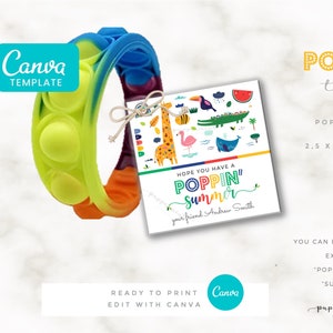 Summer Tags End of Year, Pop It Gift Tags, Pop-it Gift Labels, Teacher ...