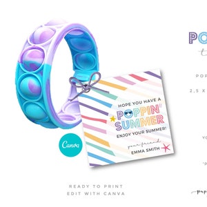 Poppin Summer Tag, Pop It Gift Tags, Pop-it Gift Labels, Teacher End of ...