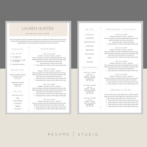 Teacher Resume Template With Cover Letter Template for WORD | Instant ...
