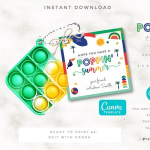 Pop It Gift Tags Hope You Have a Poppin Summer Pop-it Gift - Etsy