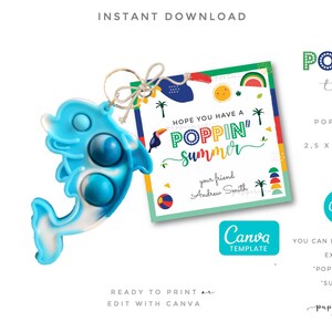 Pop It Gift Tags Hope You Have a Poppin Summer Pop-it Gift - Etsy
