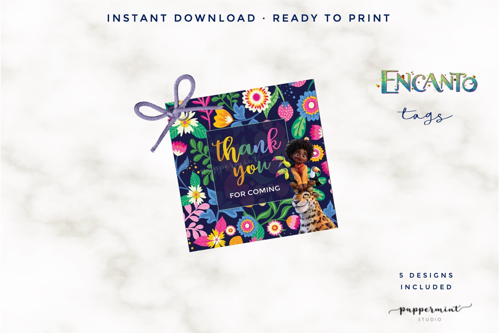 ENCANTO Favor Tags 5 DESIGNS Included Encanto Party Encanto | Etsy