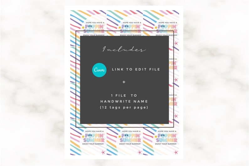 Poppin Summer Tag Pop It Gift Tags Pop-it Gift Labels - Etsy