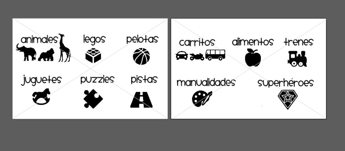 TOY LABELS Spanish Etiquetas Español Niños name Toy | Etsy