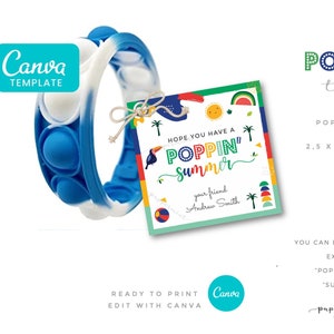 Pop It Gift Tags, Hope You Have a Poppin Summer, Pop-it Gift Labels ...