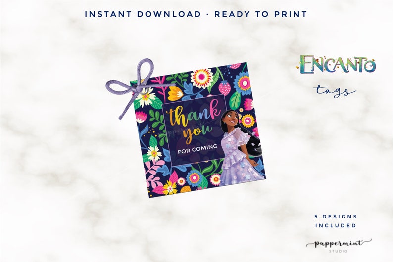 ENCANTO Favor Tags 5 DESIGNS Included Encanto Party Encanto - Etsy