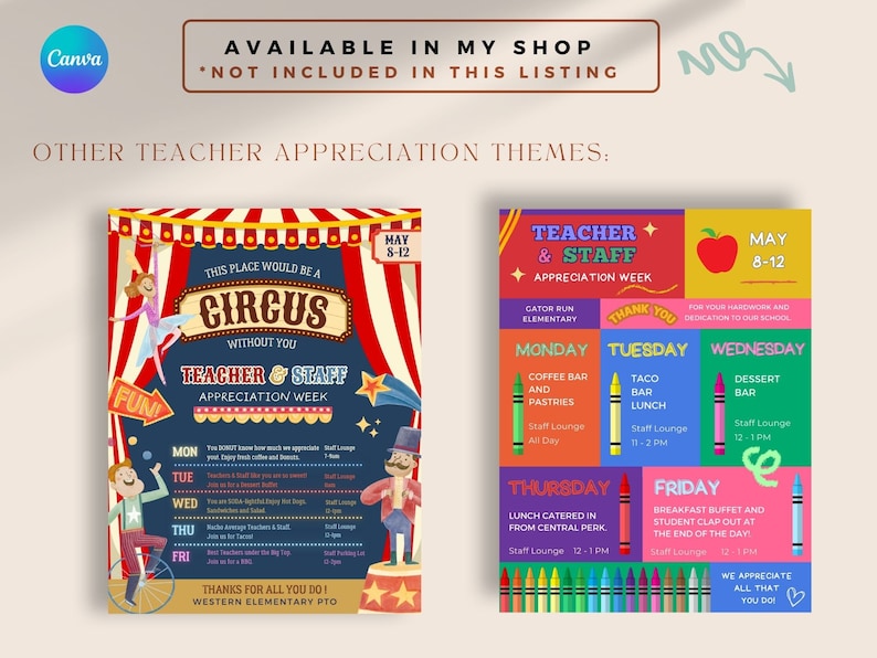 Glow Theme Teacher Appreciation Week Flyer: Neon Itinerary (CANVA ...