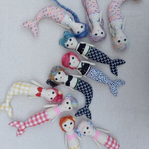 Mini Mermaid Doll. Pastel Mermaids. Traditional Whimsical Style Mermaid ...