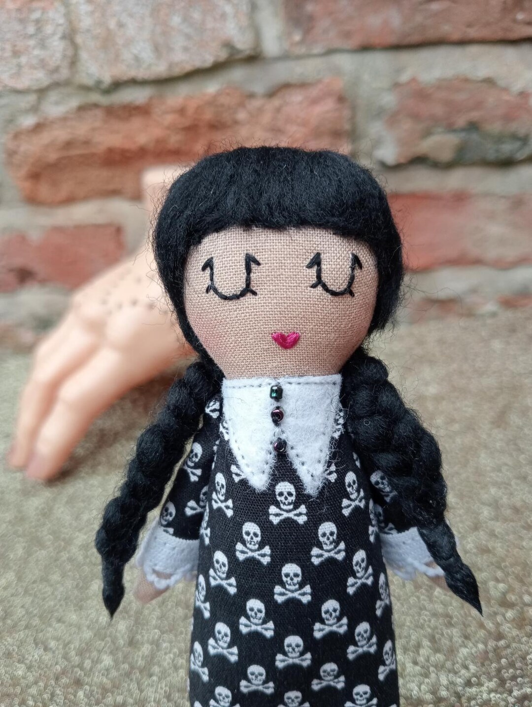Wednesday Addams Inspired Mini Doll - Etsy