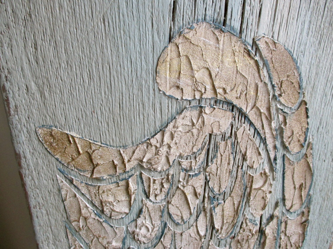 Angel Wing Wall Decor Wings Sculpted Angel Wings Carved | Etsy