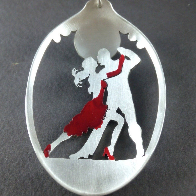 Our Love Story Dancing Couple Spoon Pendant - Etsy