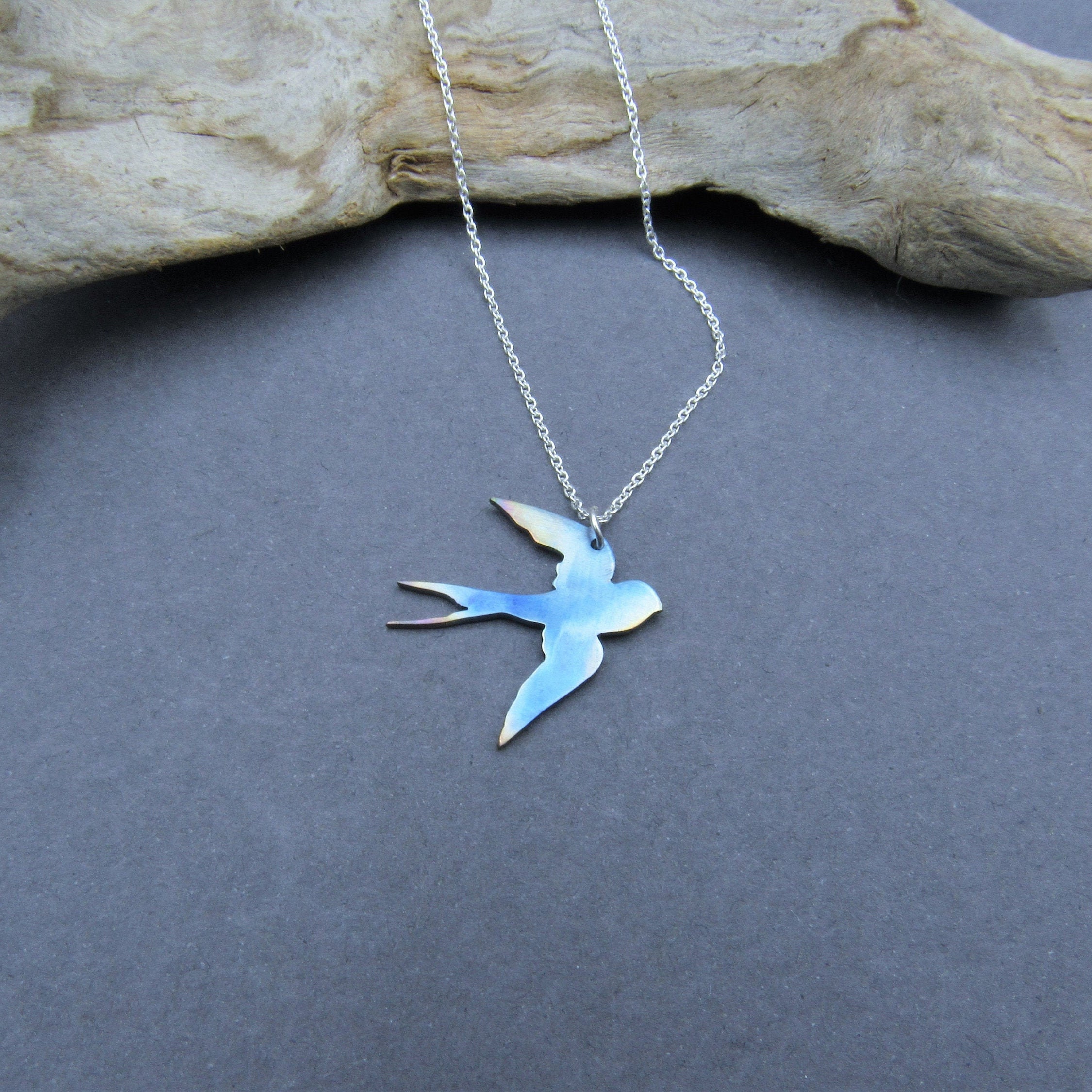 Flying Bird Wanderlust Necklace - Etsy