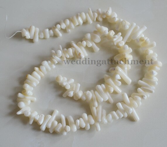 15.25 Inch Full Strand of Small Stick White Coral Bead free Form Chips Irregular Coral Beads coral Nugget Beads 2 3x7 17mm Thin Coral Etsy