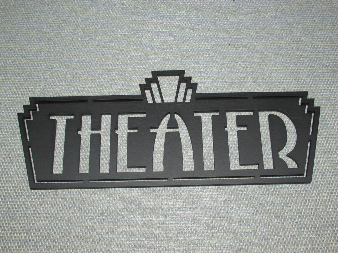 Retro Theater Art Deco Style Wall Sign Movie Home Decor - Etsy