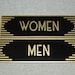 WATER CLOSET WC Wooden Door Sign Plaque Restroom 5 X 3 White With Black ...
