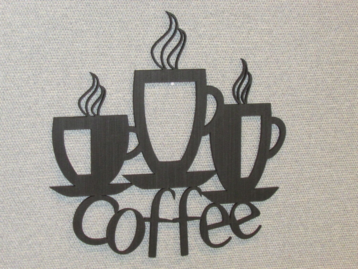 3 Coffee Cups Laser Cut Wall Decor Kitchen Art Sign Coffee | Etsy