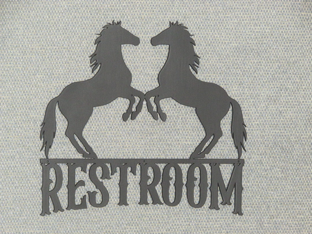 Western Restroom or Restrooms Door Sign. Your Choice of Size. Free ...