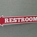 Restroom Direction Sign, Left Pointing Arrow - Etsy
