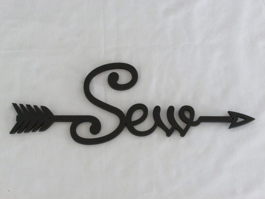Laser Cut Wooden SEW Word Arrow Wall Art Decor - Etsy