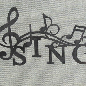 Large 19" SING With Music Notes Wall Art Decor Laser Cut Wood - Etsy