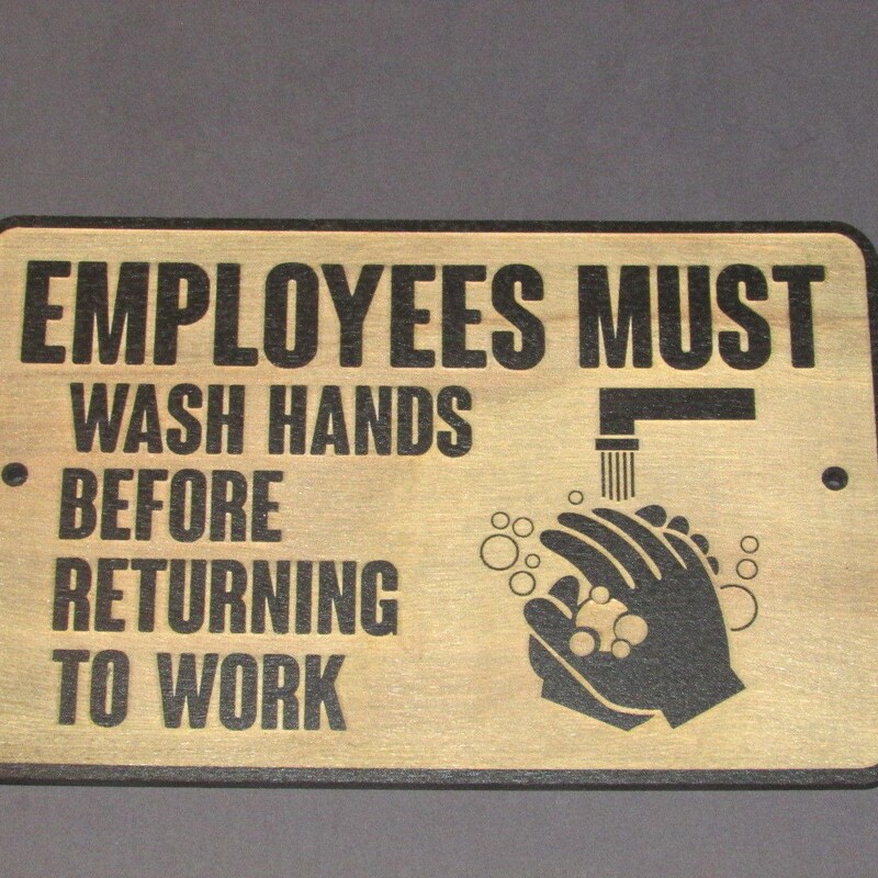 Employees Must Wash Hands Sign - Etsy