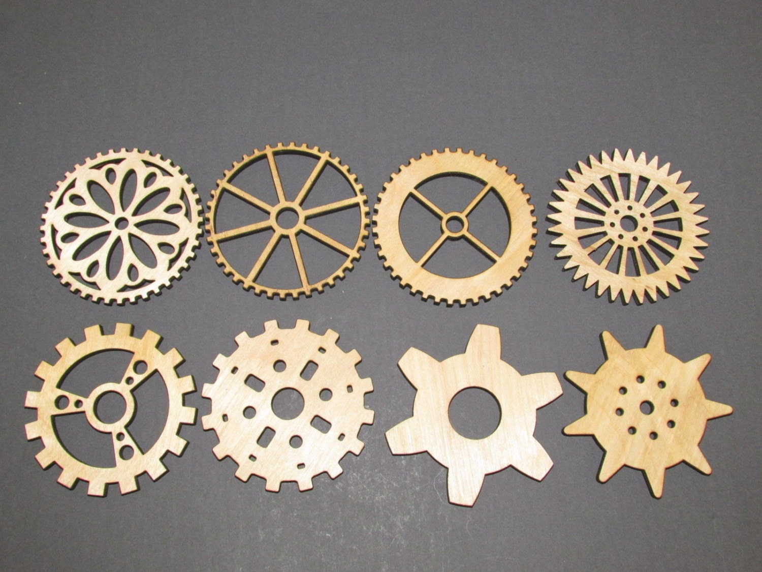 Lot 2 Includes 8 3 Custom Wood Wooden Gears Gear COG | Etsy