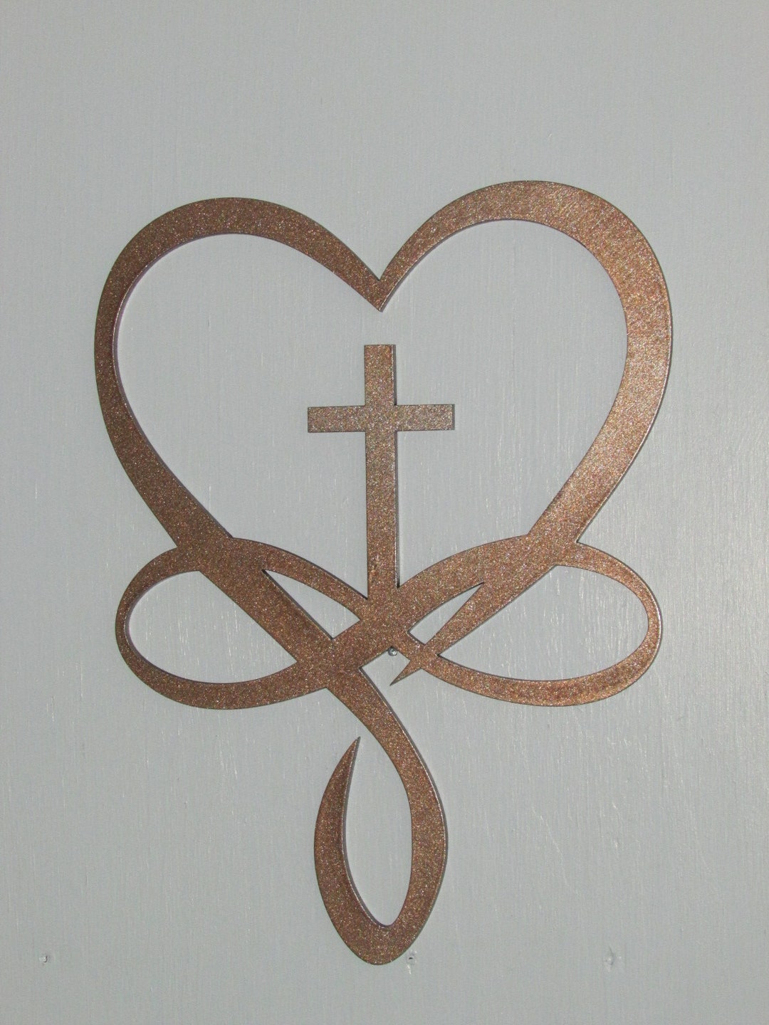Infinity Heart Cross # 2 Eternal Love Wall Art Decor, Size and Color ...
