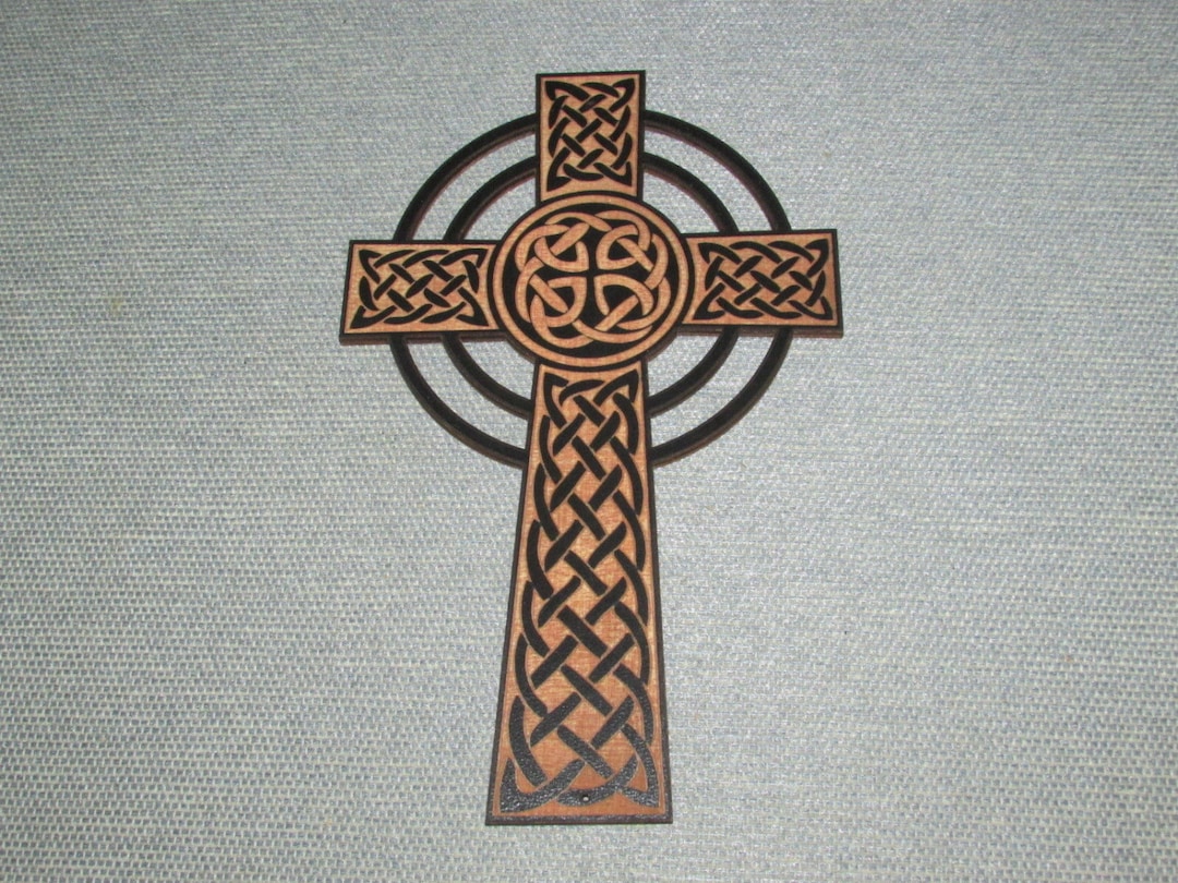 Rustic Celtic Knot Cross Wood Wall Art - Etsy