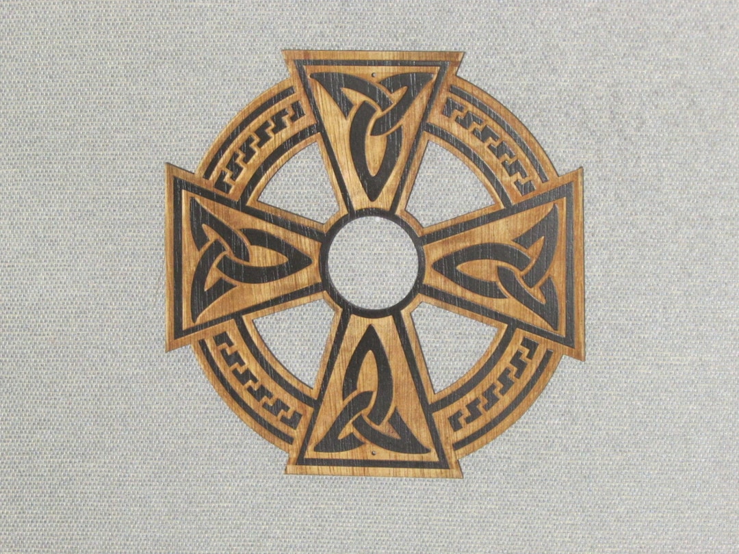 Celtic Circle Cross Wood Wall Hanging Art Decor - Etsy