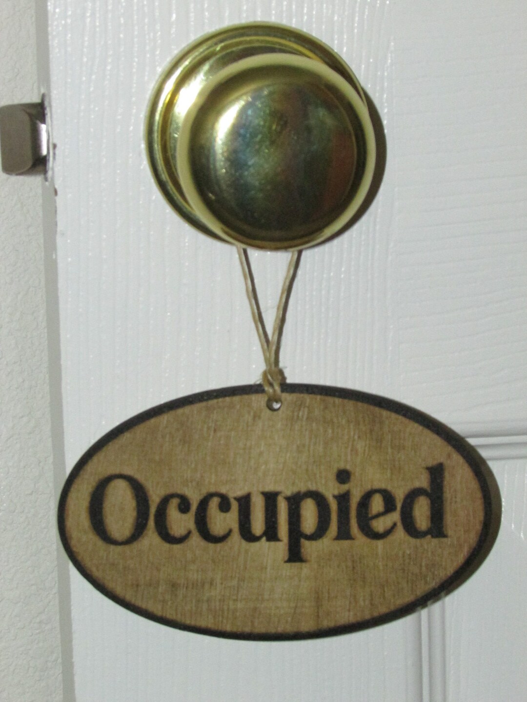 Vacant / Occupied Two Sided Reversible Hanging Rustic Style Wooden ...