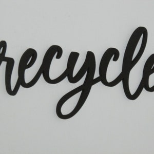 Birch Wood Recycle Sign, Laser Cut Wall Decor (8x4") - Etsy
