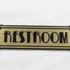 WATER CLOSET WC Wooden Door Sign Plaque Restroom 9 X 3 1/2 White With ...