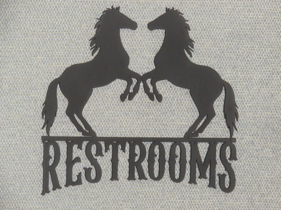 Western Restroom or Restrooms Door Sign. Your Choice of Size. Free ...