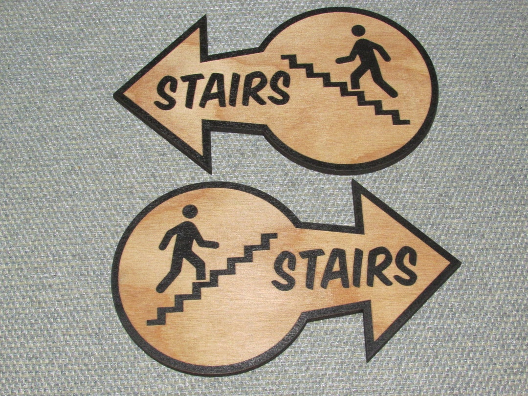Stairs Sign, Staircase Location Direction Left or Right Arrow - Etsy