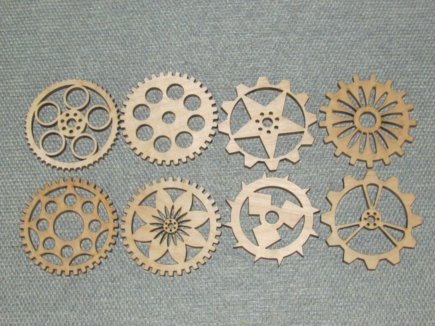 Eight 8 4 Custom Wood Wooden Gears Gear COG Steampunk - Etsy
