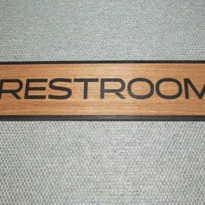 Restroom Door Sign Modern Rustic Style Square - Etsy