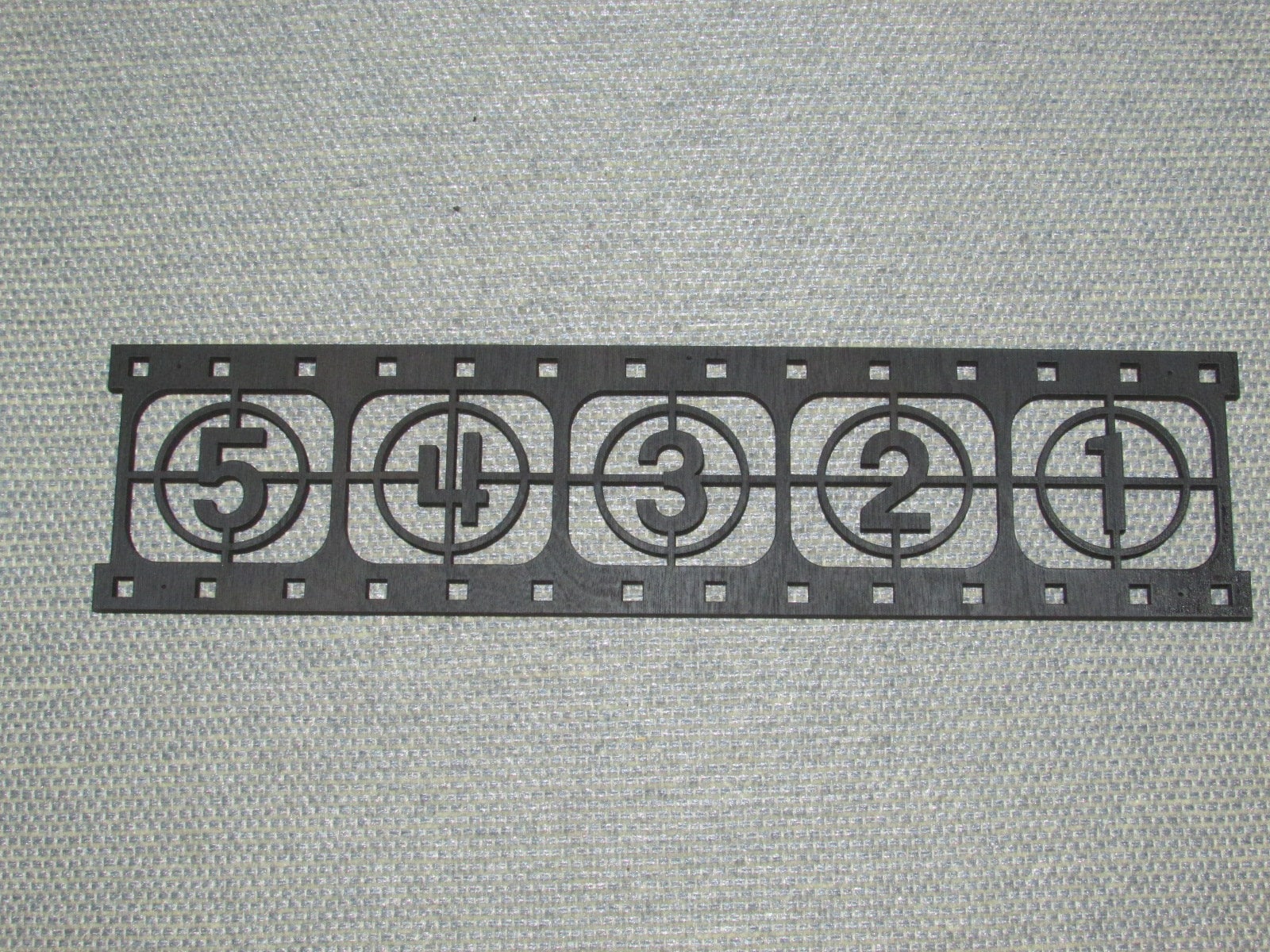 24" Countdown 54321 Film Strip Wood Wall Words Hanging Sign Art Decor ...