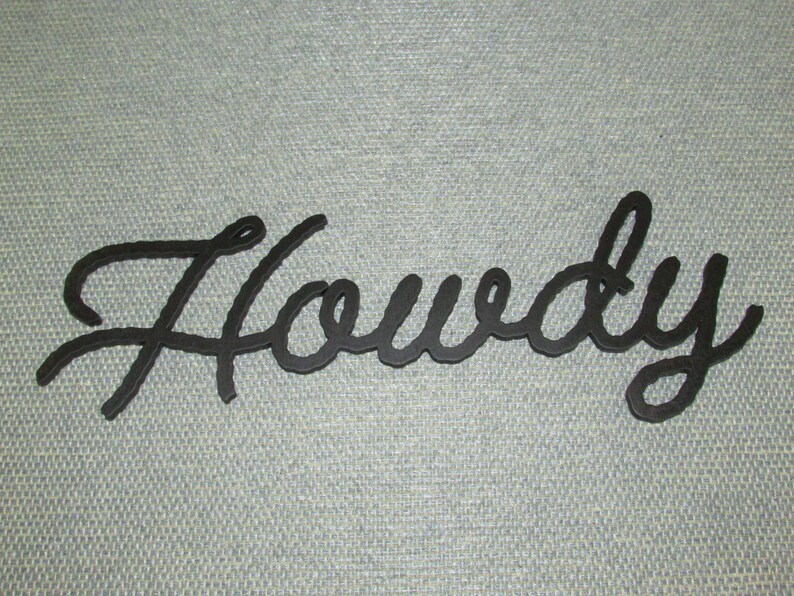 Howdy Custom Rope Style Font Laser Cut Wood Wall Word Color - Etsy