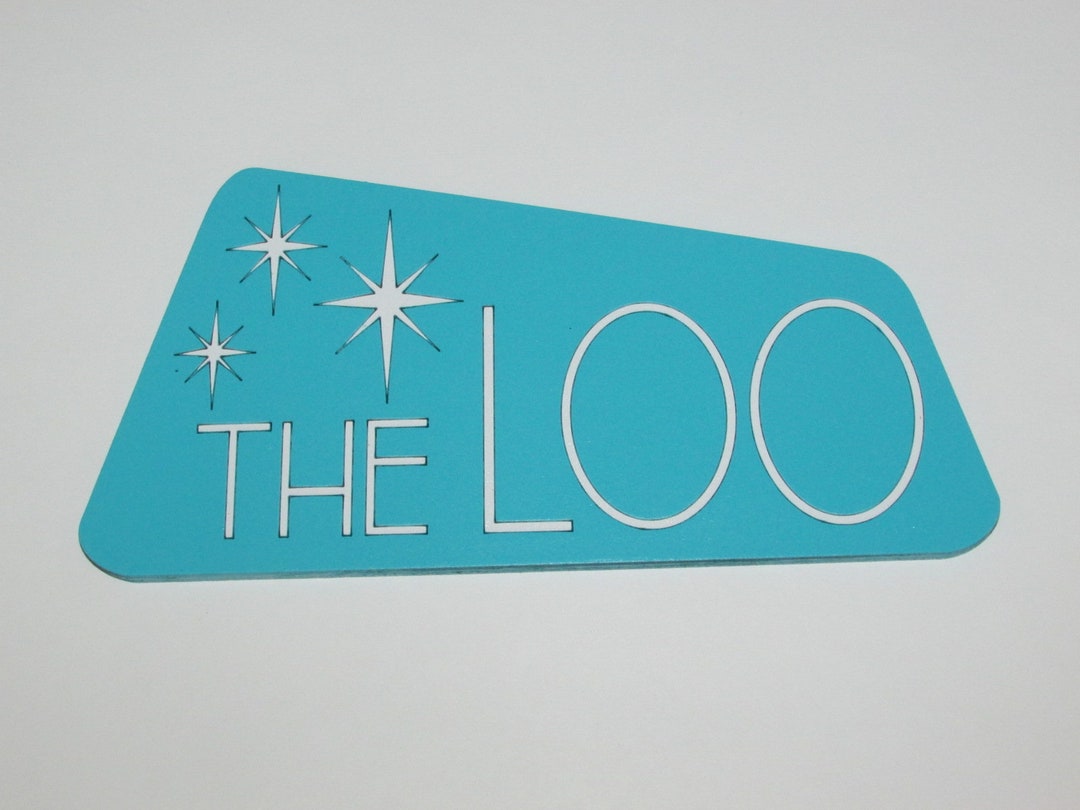 Mid Century Retro the Loo Bathroom Door Sign 8 X 4 Free Shipping - Etsy