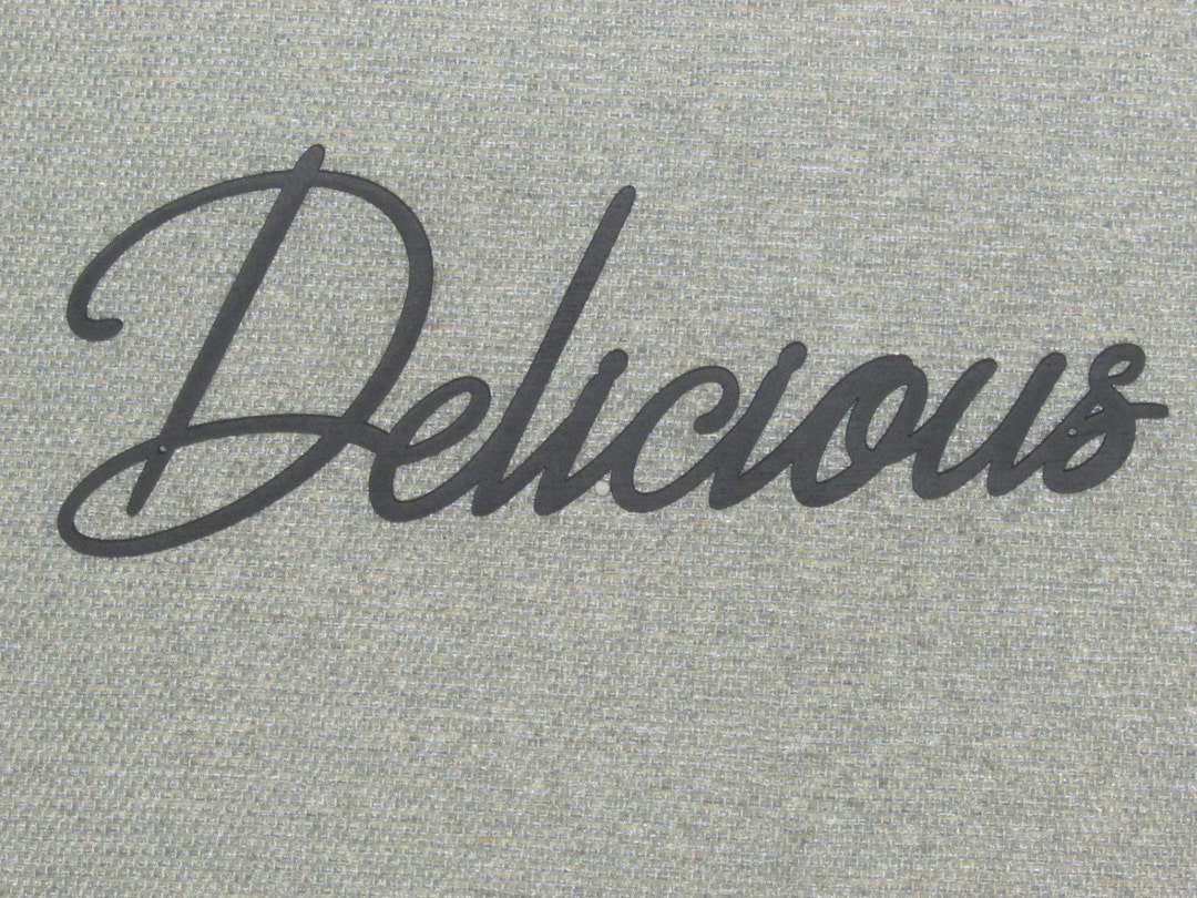 Delicious Wood Wall Word Decor Art - Etsy