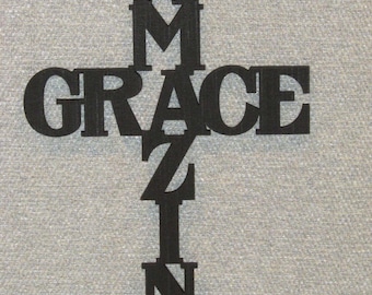 Amazing Grace Cross - Inspirational Christian Wall Decor - Etsy